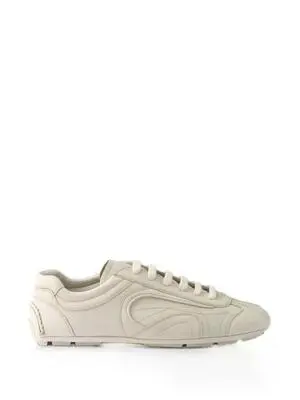 Prada Montecarlo Re-edition 2005 Topstitched Leather Sneakers