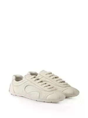 Prada Montecarlo Re-edition 2005 Topstitched Leather Sneakers