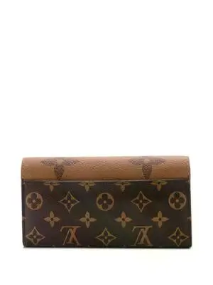 LOUIS VUITTON Sarah Wallet Nm Reverse Monogram Giant And Monogram Canvas Small Wallets - Brown