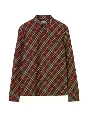 Burberry Classic-fit Check Cotton Shirt - Red