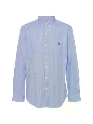 Polo Ralph Lauren Polo Pony-embroidered Striped Shirt - Blue