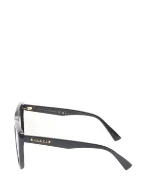 Gucci Square Frame Sunglasses With Gold-tone Hardware