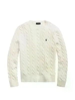 Polo Ralph Lauren Cable-knit Embroidered-logo Sweater