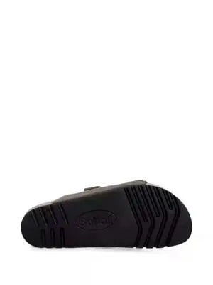 DR. SCHOLL'S SHOES Arizona Buckle-fastening Suede Slides