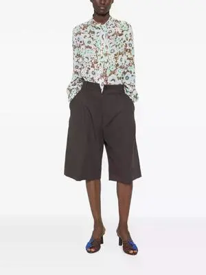 Tory Burch Floral-print Pussy-bow Blouse