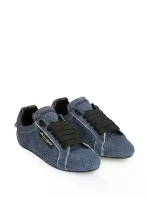 Dolce & Gabbana Denim Portofino Soft Sneakers