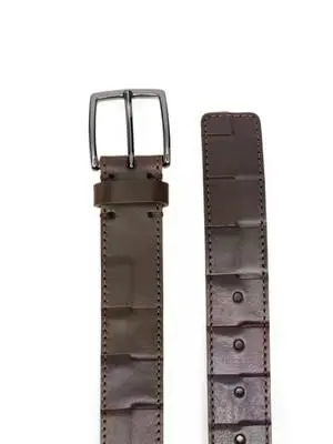 Peserico Textured Leather Belt - Brown