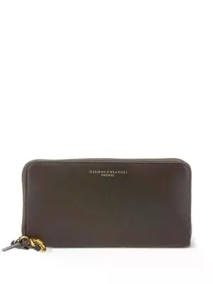GIANNI CHIARINI Logo-embossed Leather Wallet - Brown