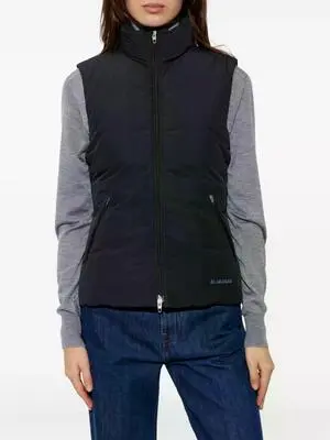JIL SANDER Logo-print High-neck Gilet