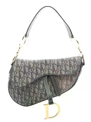Dior 20th Century Diorissimo Canvas Saddle Bag Shoulder Bag - Blue