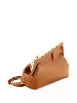 Fendi First Bag Leather Small Clutch Bag - Brown