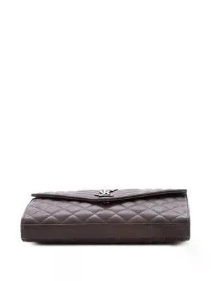 Saint Laurent Classic Monogram Chain Wallet Mixed Matelasse Leather Medium Crossbody Bag