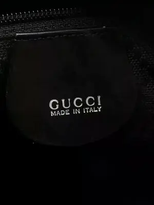Gucci 20th Century Canvas Bamboo Satchel