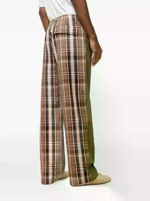 Burberry Tropical Gabardine And Check Chinos