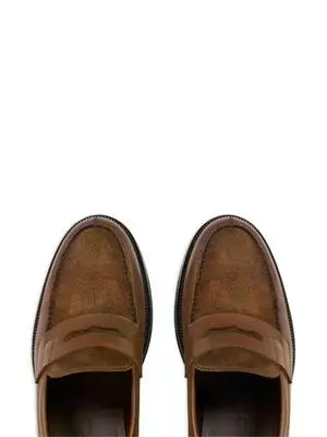 Etro Leather Loafers With Paisley Detail