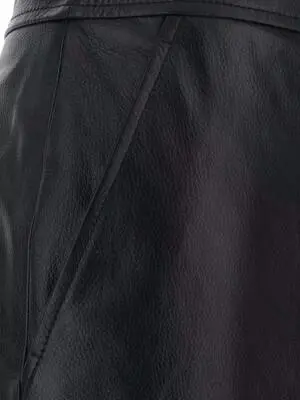 Max Mara Msttimore Leather Midi Skirt - Black