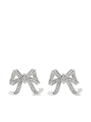SELF-PORTRAIT Pearl Crystal Bow Earrings Others White