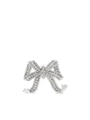 SELF-PORTRAIT Pearl Crystal Bow Earrings Others White