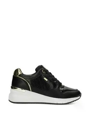 MEXX Fleur Logo-plaque Panelled Sneakers - Black