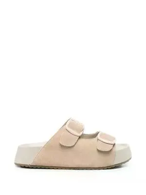 SERGIO MORETTI FIRENZE Buckle-fastening Suede Sandals