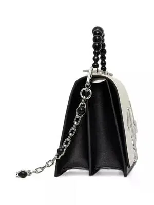 Karl Lagerfeld Logo-plaque Beaded-handle Tote Bag