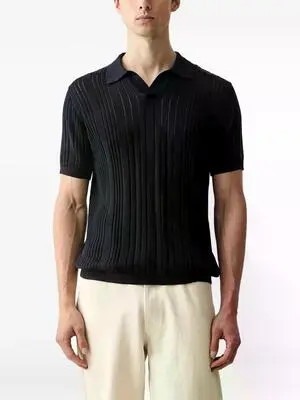 Karl Lagerfeld Ribbed-knit Short-sleeve T-shirt