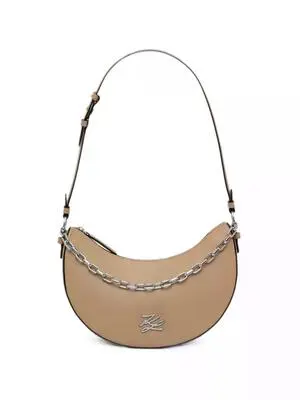 Karl Lagerfeld Chain-link Logo-plaque Shoulder Bag - Neutrals