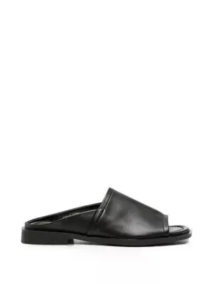 SERGIO MORETTI FIRENZE Open-toe Leather Sandals - Black
