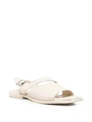 SERGIO MORETTI FIRENZE Buckle-fastening Leather Sandals - Neutrals