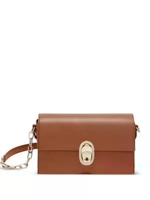 Furla Eclisse Leather Shoulder Bag - Brown