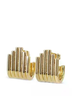 Federica Tosi Lobo Lea Ribbed Earrings - Gold