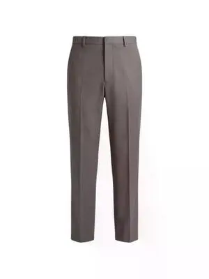 JIL SANDER Belt-loops Pressed-crease Trousers - Grey