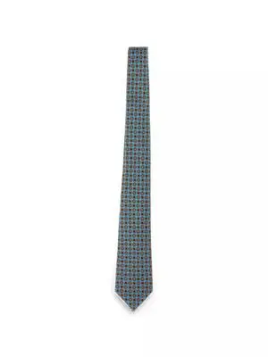 Kiton Geometric-pattern Seven-fold Tie