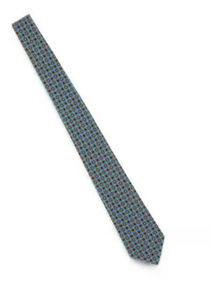 Kiton Geometric-pattern Seven-fold Tie