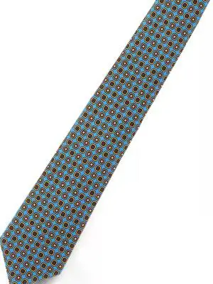 Kiton Geometric-pattern Seven-fold Tie