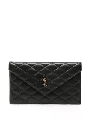 Saint Laurent Quilted Clutch Bag - Black