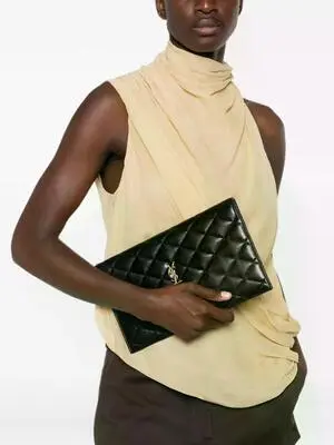 Saint Laurent Quilted Clutch Bag