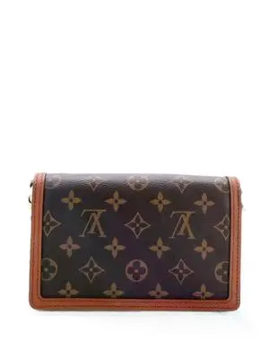 LOUIS VUITTON Dauphine Chain Wallet Reverse Monogram Canvas Clutch