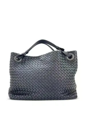Bottega Veneta 2000s Intrecciato Garda Handbag - Black