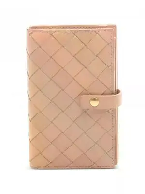Bottega Veneta 2000s Intrecciato Bi-fold Leather Wallet - Neutrals