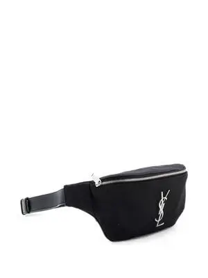 Saint Laurent Classic Monogram Canvas Belt Bag - Black