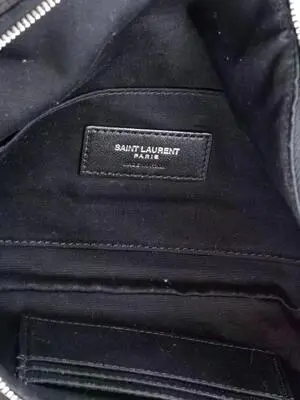 Saint Laurent Monogram Canvas Belt Bag - Black