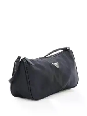 Prada Pochette Shoulder Bag Tessuto Small Hobo Bag - Black