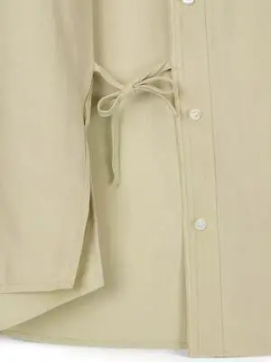 STUDIO TOMBOY Button-down Chest-pocket Cotton Shirt - Neutrals