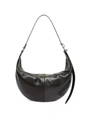 Sportmax Pioppo Crescent Leather Shoulder Bag