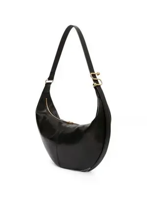 Sportmax Pioppo Crescent Leather Shoulder Bag