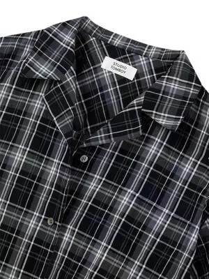 STUDIO TOMBOY Check-pattern Short-sleeve Cotton Shirt