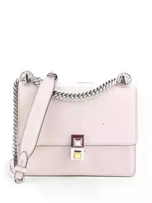 Fendi Kan I Bag Leather Small Crossbody Bag - Neutrals