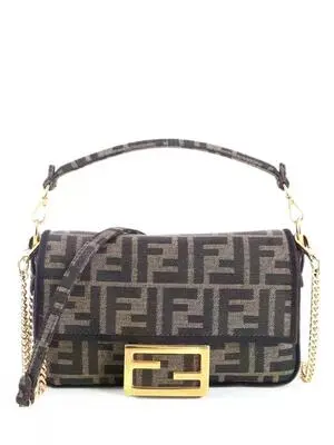 Fendi Baguette Nm Bag Zucca Canvas Mini Crossbody Bag - Brown