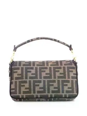 Fendi Zucca Canvas Baguette Nm Mini Crossbody Bag - Brown